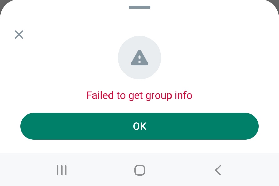 WhatsApp failed to get group info (Easy Fix) - magaribeipoa